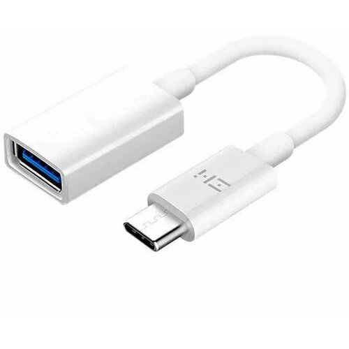 Переходник, ZMI, USB Type-C (m) - USB (f), 0.03м, белого цвета