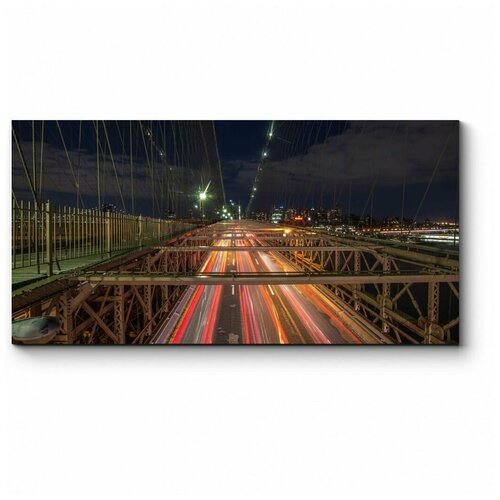 Модульная картина Ночной мост 60x30