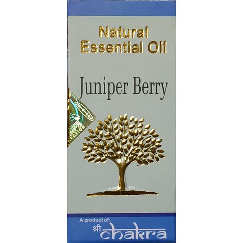 Natural Essential Oil JUNIPER BERRY, Shri Chakra (Натуральное эфирное масло ягоды можжевельника, Шри Чакра), 10 мл.