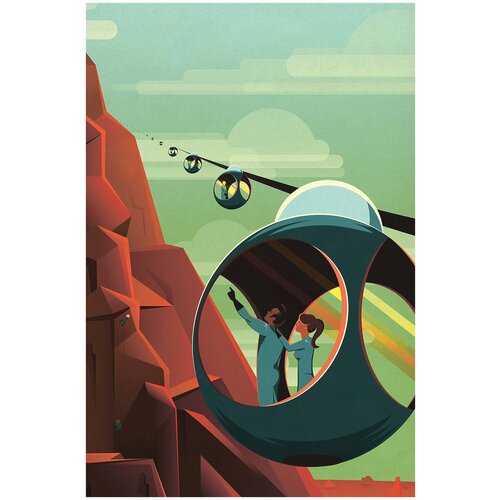 Постер / Плакат / Картина Космические путешествия 40х50 см в раме
