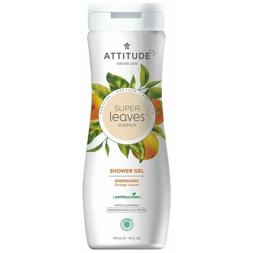 ATTITUDE Super Leaves Гель для душа Активизирующий / Orange leaves 473 ml