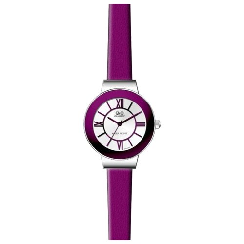 Наручные часы Q&Q, фиолетовый, белый