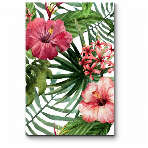 Модульная картина Тропические цветы 20x30