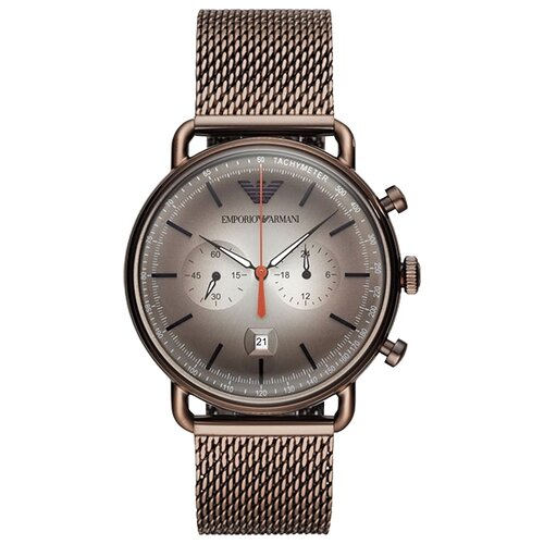 Наручные часы EMPORIO ARMANI Aviator AR11169, коричневый, серый