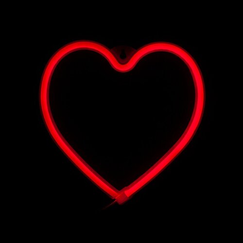 Световая фигура Сердце, 21*20 см. Красный, 1 шт.