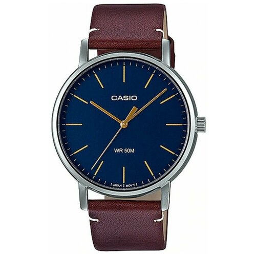 Наручные часы CASIO MTP-E171L-2E, серебряный, коричневый