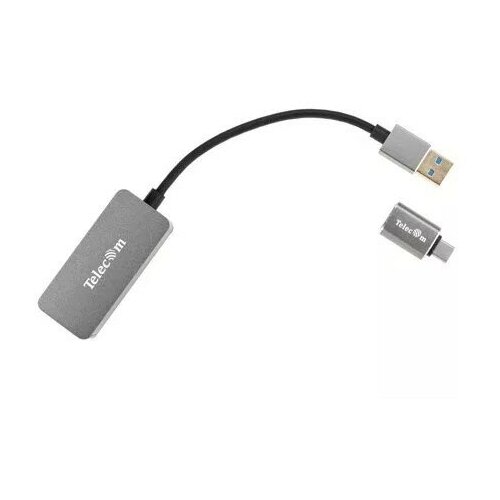 Telecom Кабель-переходник USB 3.0-->RJ-45 2.5G Ethernet, and TypeC адаптер 0.15м (7958830275002)