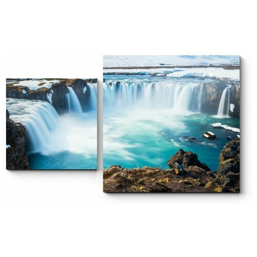 Модульная картина Грандиозный водопад Исландии 100x60