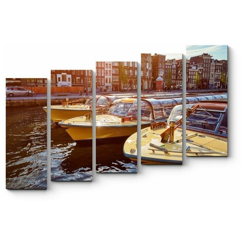 Модульная картина На берегу канала в Нидерландах 130x91