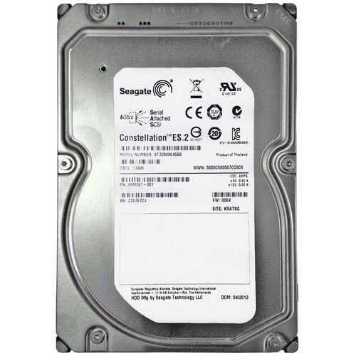 Жесткие диски Seagate Жесткий диск Seagate Constellation 2TB 6G SAS 7.2K-rpm SAS 3.5" 9SM267-001