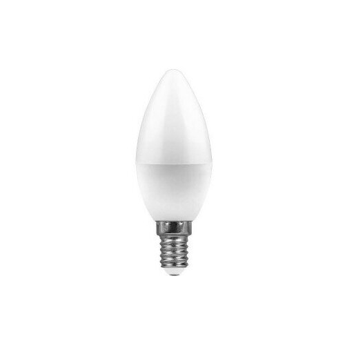 Светодиодная LED лампа Feron свеча C37 E14 9W(800lm) 2700K 2K матовая 100x37, LB-570 25798 (упаковка 25 штук)