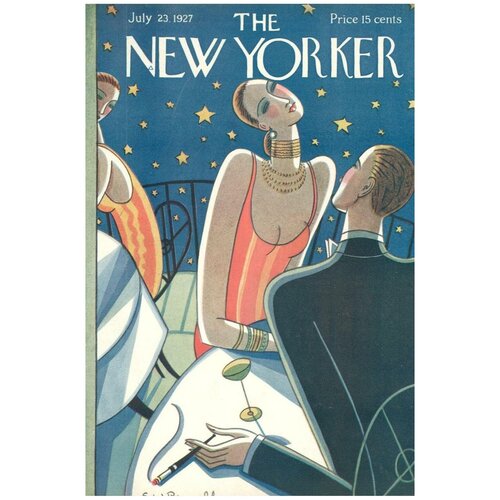 Постер / Плакат / Картина Обложки New Yorker - Романтический вечер 50х70 см в подарочном тубусе