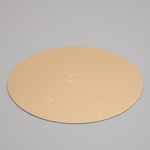 Подложка кондитерская, круглая, золото-жемчуг, 30 см, 1,5 мм(10 шт.)