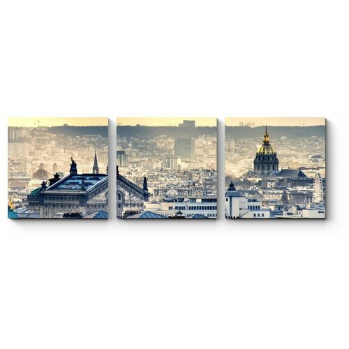 Модульная картина Великолепный Париж140x47
