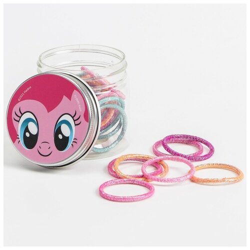 Hasbro Набор резинок для волос в банке, 20 шт "Пинки Пай", My Little Pony