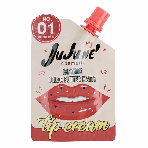 Стойкая матовая помада в саше JuJu Ne (Тон 01 Wonder pink)