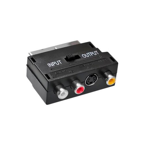 Разъем Buro SCART - S-Video / 3 x RCA (BSP005), черный