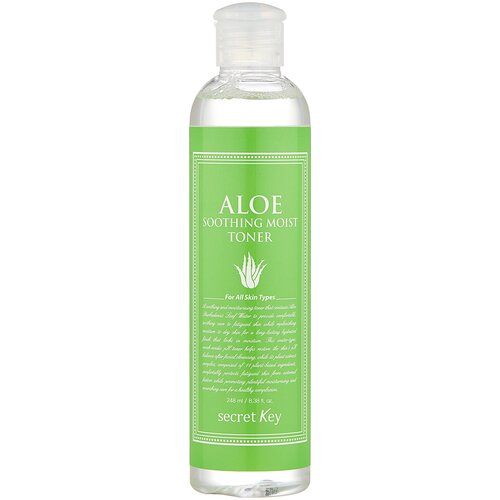 Secret Key Натуральный увлажняющий тонер для лица с 98% экстрактом алоэ Aloe Soothing Moist Toner, 248 мл