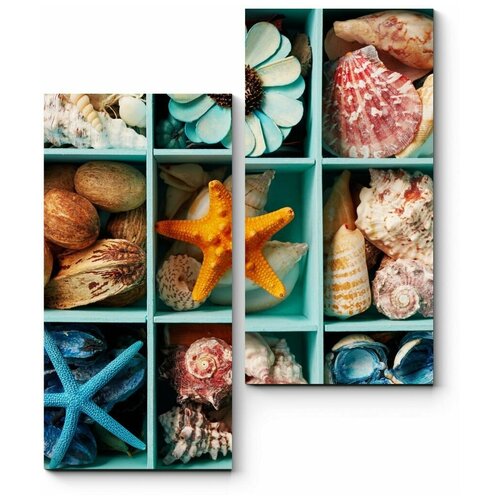 Модульная картина Коробочка с морскими сокровищами80x100