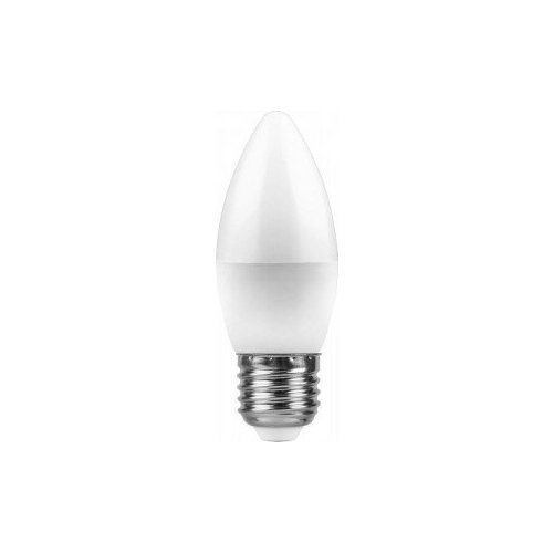 Светодиодная LED лампа Feron свеча C37 E27 7W(560lm) 2700K 2K матовая 100x37, LB-97 25758 (упаковка 12 штук)