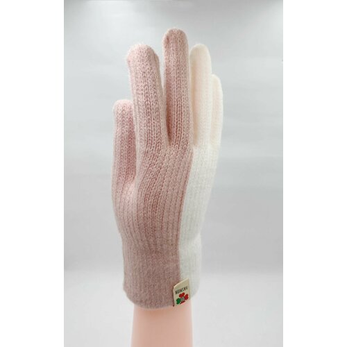 Перчатки , размер 6-10, белый, розовый