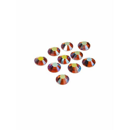 Стразы цветные круглые, Swarovski, SS16, 10шт, 056 №73 AB, IRISK, Д010-06-01