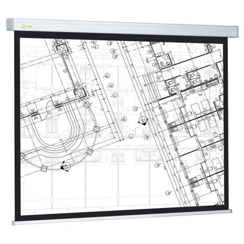 Рулонный матовый белый экран cactus Wallscreen CS-PSW-104x186, 84", белый