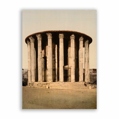 Постер, плакат на бумаге / Vestas Temple, Rome, Italy / Размер 40 x 53 см