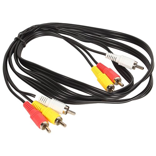 Кабель VCOM 3xRCA - 3xRCA (VAV7150), 1.5 м, черный