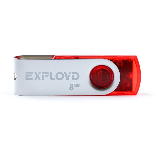 Флешка EXPLOYD 530 8 ГБ, 1 шт., red