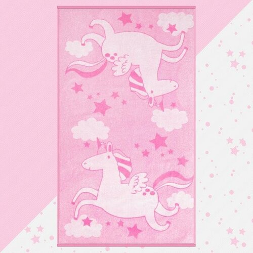Этель Полотенце махровое "Этель" Pink Unicorn, 70х130 см, 100% хлопок, 420гр/м2