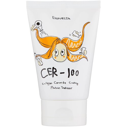 Elizavecca Маска для волос с коллагеном Cer-100 Collagen Ceramid Coating Treatment, 141 г, 100 мл, туба