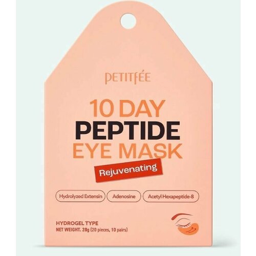 PETITFEE Гидрогелевые патчи для глаз 10 Day Peptide Eye Mask Rejuvenating, 20 штук