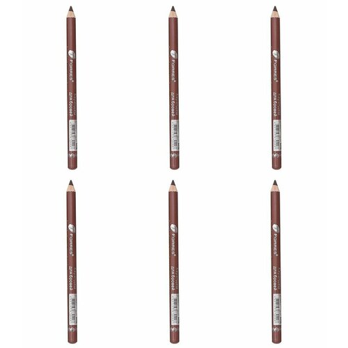 Farres cosmetics Карандаш для бровей с расческой MB003, 04 светло-коричневый, 6 шт.