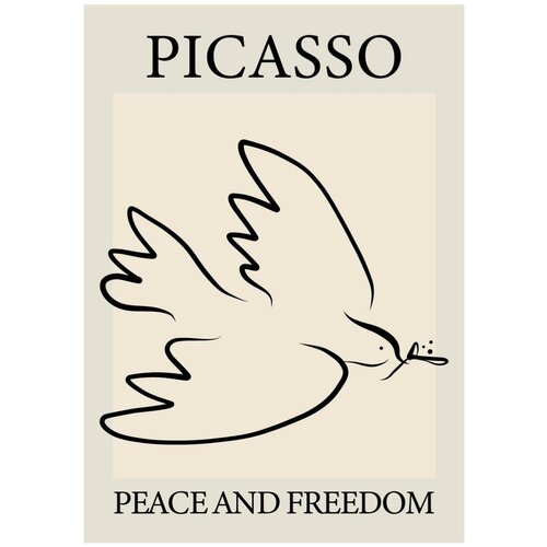 Постер / Плакат / Картина Пабло Пикассо - Свободный полет 40х50 см в раме