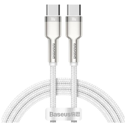 Кабель Cafule Series Metal Data USB Type C кабель USB Type C 100 Вт (20 В / 5 A) 2 метра белый