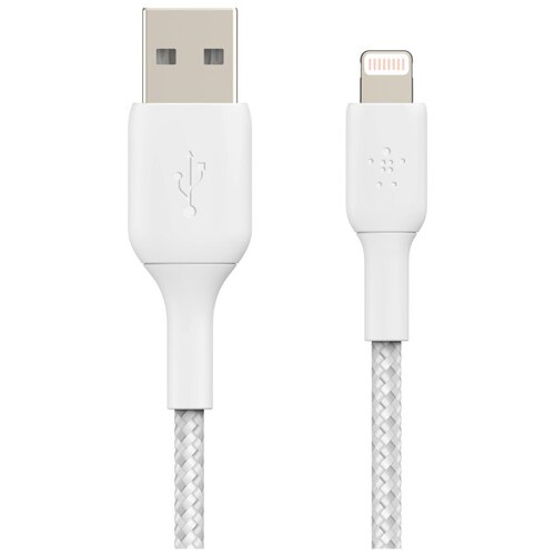 Кабель Belkin Lightning - USB-A, 1м, нейлон, белый