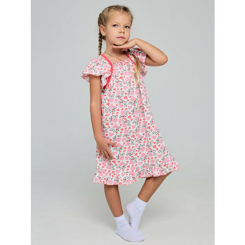 Сорочка  Дети в цвете, размер 34-122, розовый, белый
