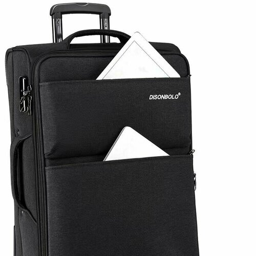Умный чемодан Disonbolo Dis4emM/black, 80 л, размер M, черный