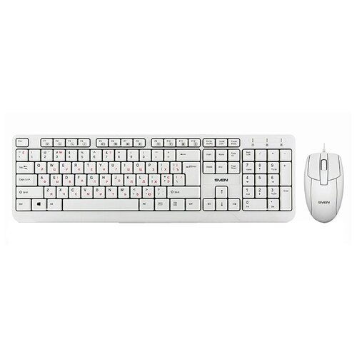 Комплект клавиатура + мышь SVEN KB-S330C White USB