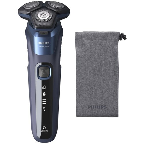 Электробритва Philips Series 5000 SkinIQ S5585/10, темно-синий