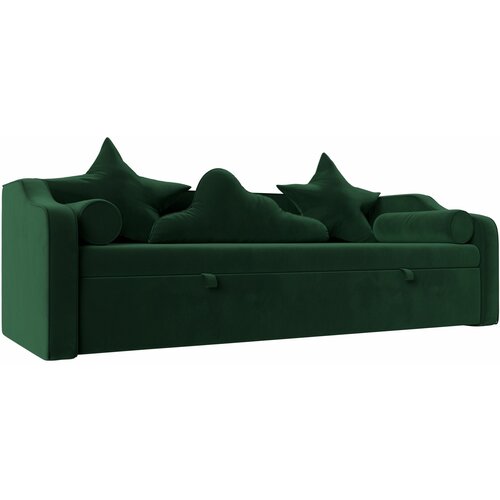 Детский диван-кровать Лига Диванов Рико Зеленый (велюр)