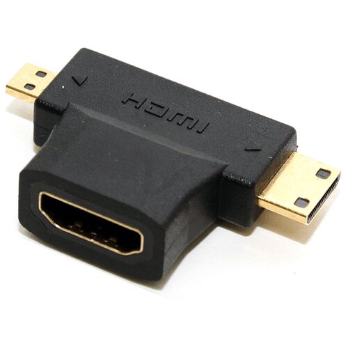 Переходник/адаптер 5bites HDMI - micro HDMI / mini HDMI (HH1805FM-T), 0.05 м, черный