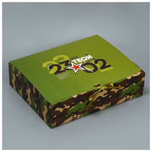 Коробка подарочная «23 февраля», 31 х 24.5 х 8 см