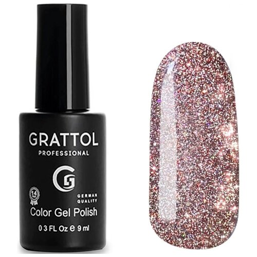 Grattol гель-лак для ногтей Bright Crystal, 9 мл, №02