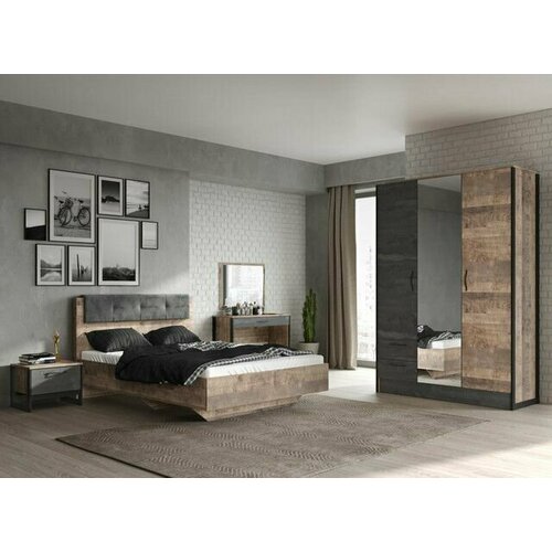 Комплект мебели для спальни, спальный гарнитур HUGO, спальное место 160х200 см