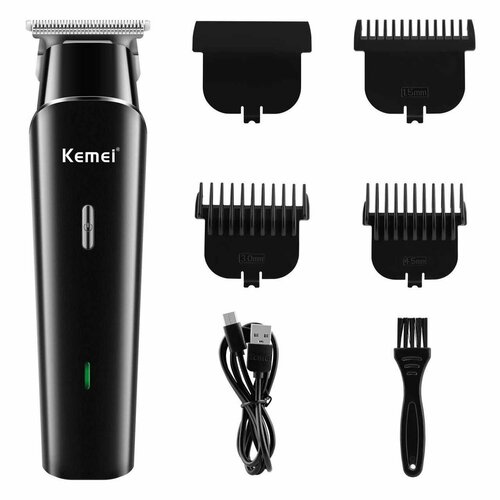 Kemei KM-1115 Профессиональная машина для стрижки волос USB-зарядка Машина для стрижки волос Беспроводная машинка для стрижки волос Мужская стрижка