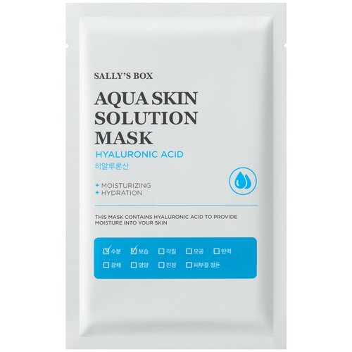 Sally’s Box Aqua Skin Solution Mask Hyaluronic Acid тканевая маска гиалуроновая кислота, 22 г, 22 мл