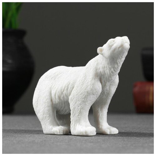 Фигура "Медведь белый №1" 7,5х10,5см