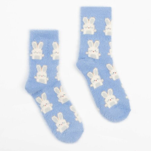 Носки Minaku, размер 36-39, мультиколор, голубой, белый, синий